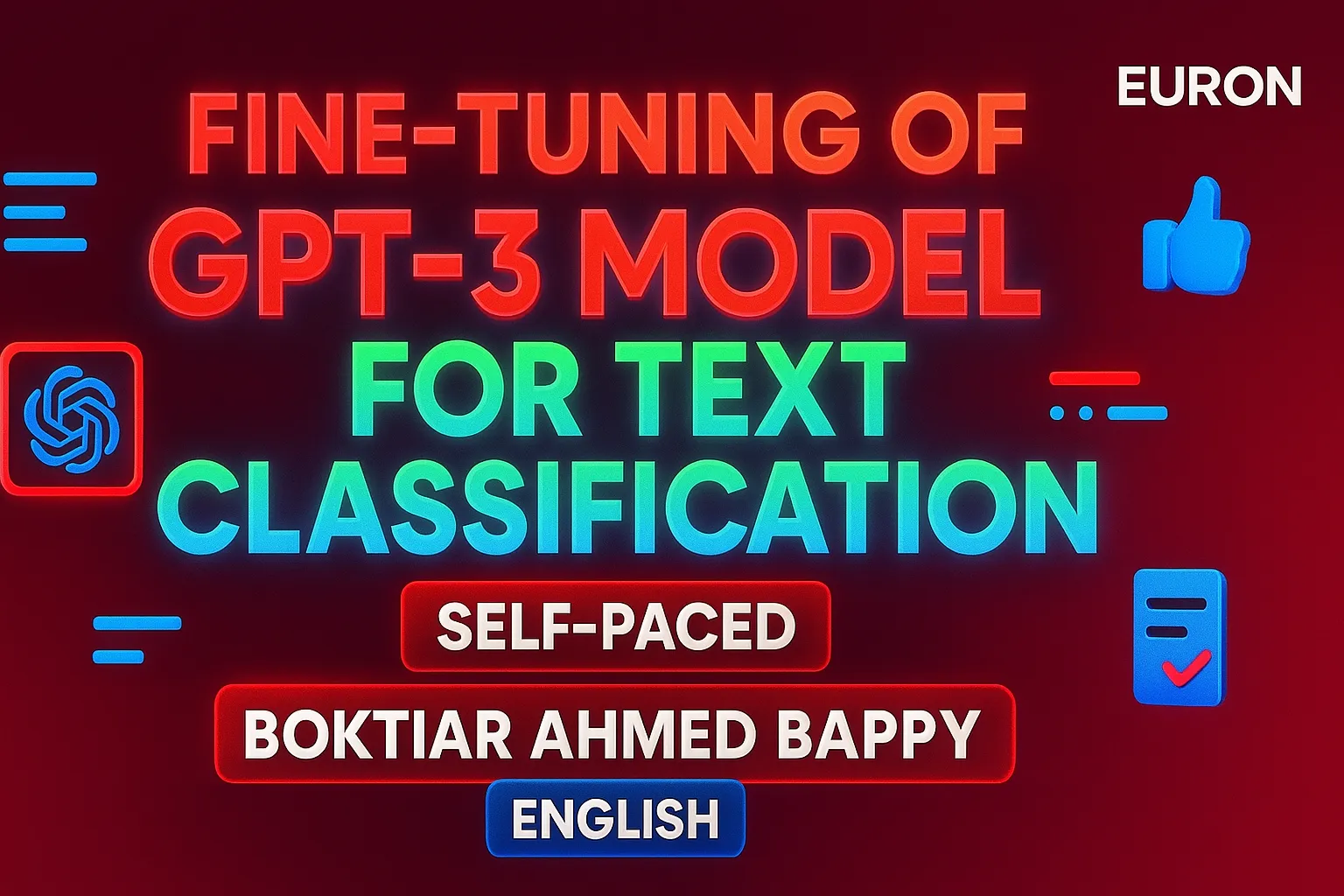 Fine tuning of GPT-3 model for Text Classification